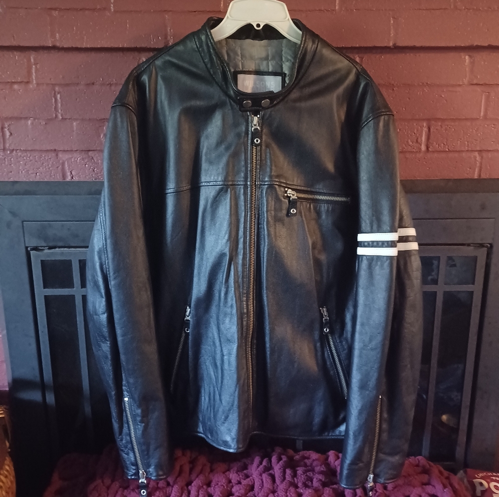Vintage M Julian Wilson Cafe Racer Moto Leather Jacke… - Gem